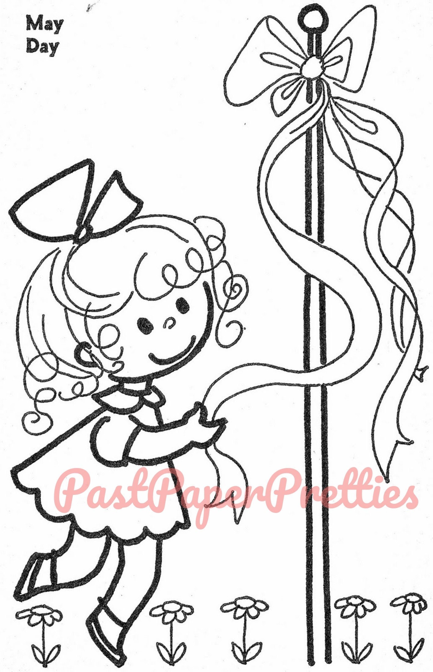 Vintage Printable Coloring Book Pages Rhyme Time C. 1965 PDF - Etsy