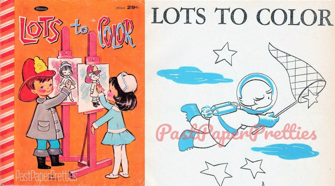 Vintage Coloring Pages Lots to Color Coloring Book C. 1963 Printable ...