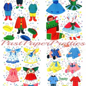Vintage Printable Paper Dolls Santas Toyland Playbook Activity Book C ...