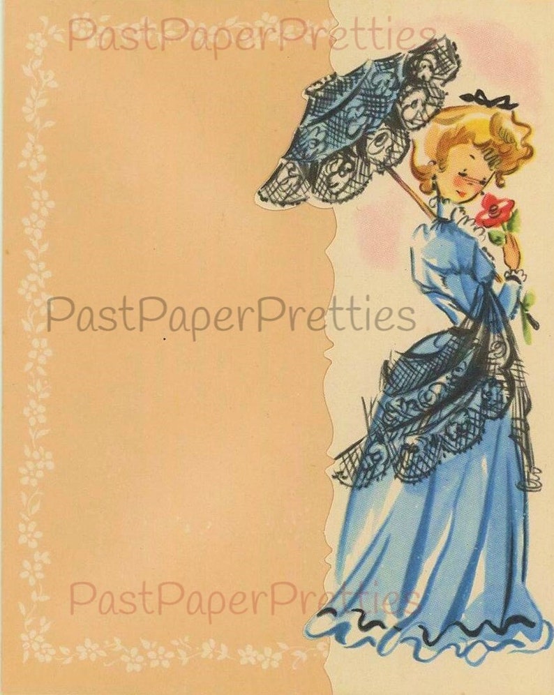Vintage Pretty Victorian Ladies Printable Stationary Sheets | Etsy