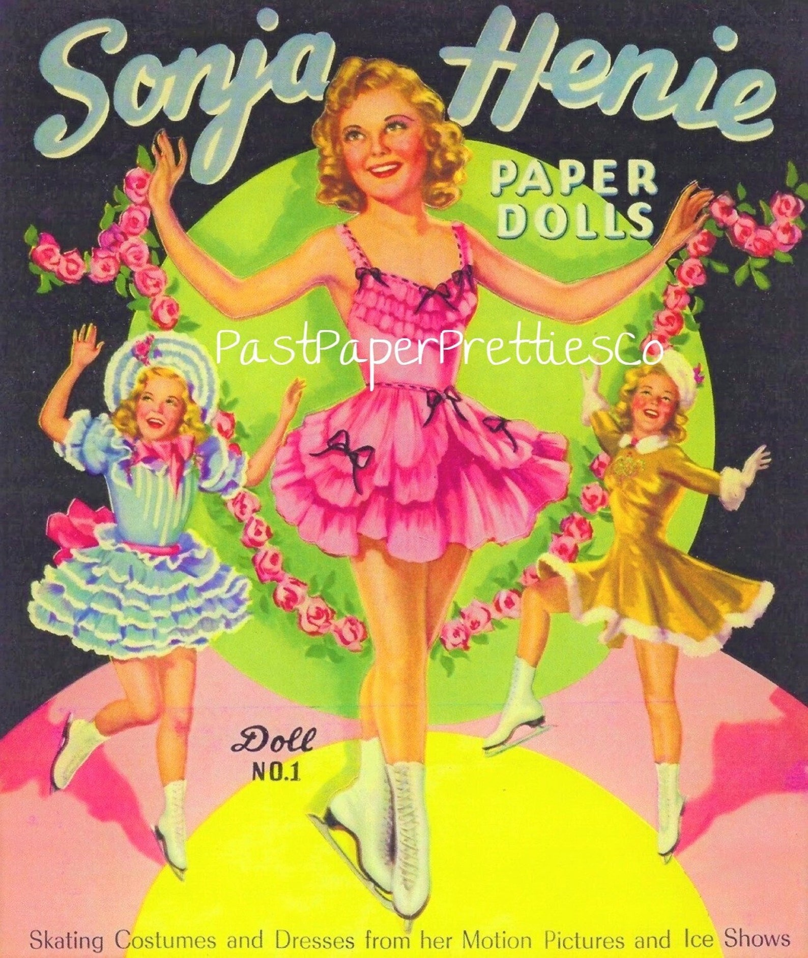 Vintage Paper Dolls Sonja Henie Ice Skating Star 1939 Printable PDF ...