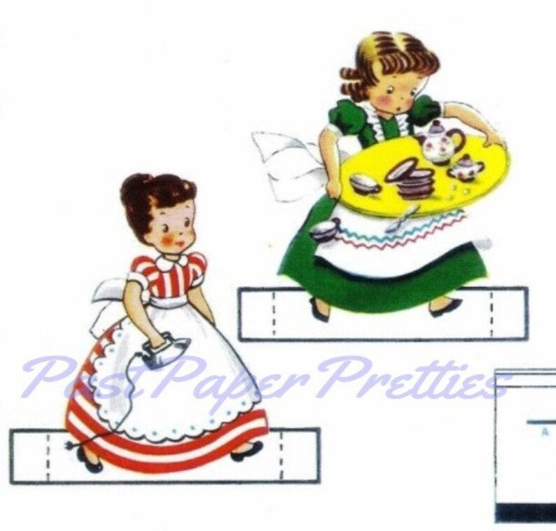 Vintage Printable Doll House Furniture Paper Dolls Lets Play ...