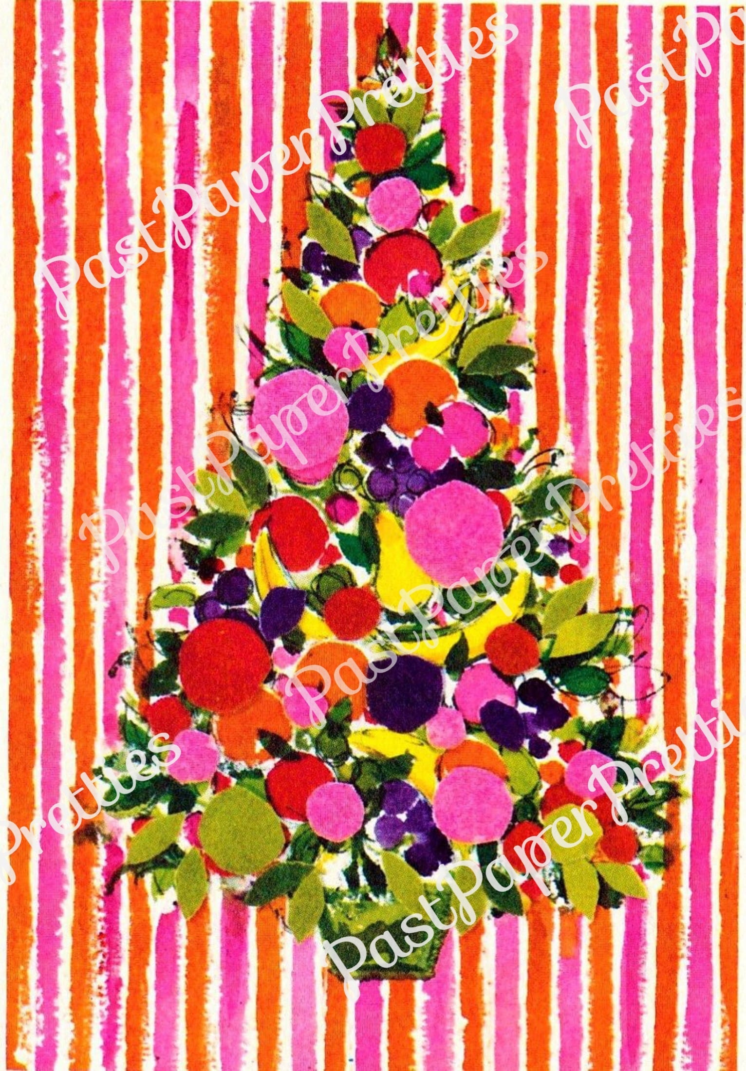 Vintage Printable Retro '70s Colorful Christmas Card - Etsy