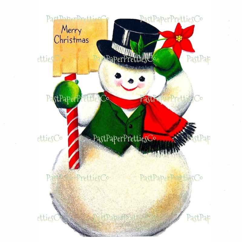 Frosty Snowman Clip Art - Etsy