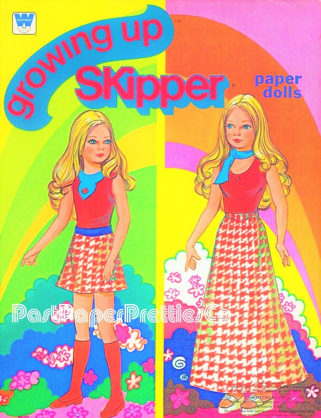 Vintage Paper Dolls Growing up Skipper 1976 Printable PDF Instant ...