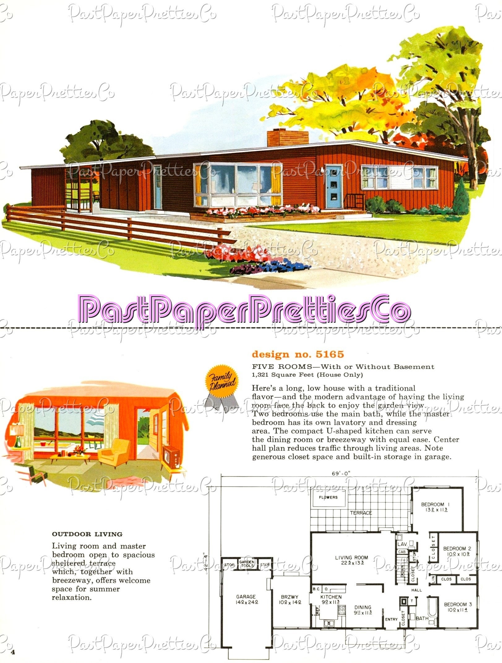 Vintage 12 MCM Family Planned Homes Unusual House Plans Retro Mid ...