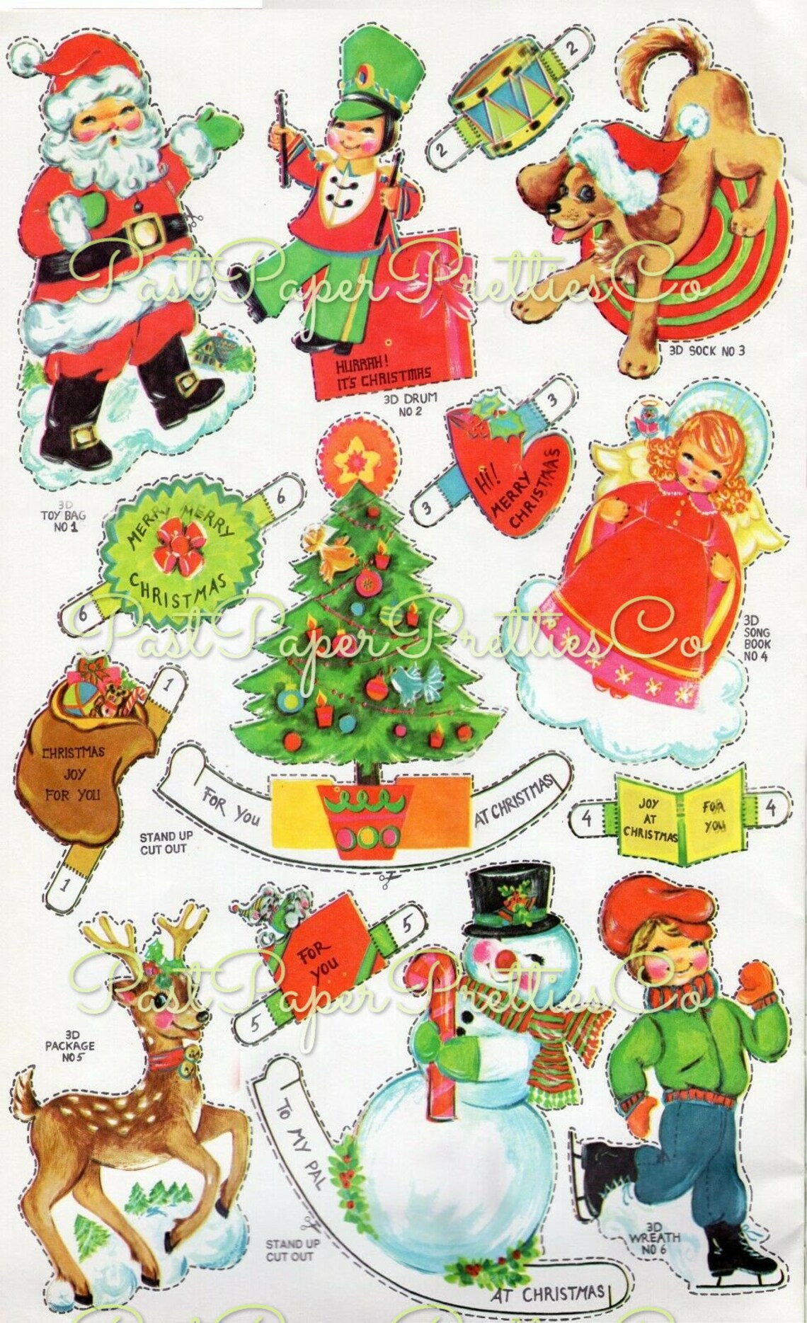 Vintage Christmas Playbook Printable Paper Activity Book C. 1970s PDF ...