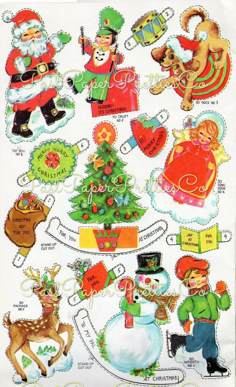 Vintage Christmas Playbook Printable Paper Activity Book C. 1970s PDF ...
