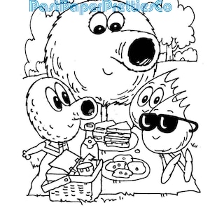 Vintage Qbert Coloring Book Printable Q*bert and His Friends Retro 80s ...