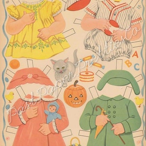 Vintage Paper Dolls Three Sweet Baby Dolls Babies to Cut Out and Dress ...