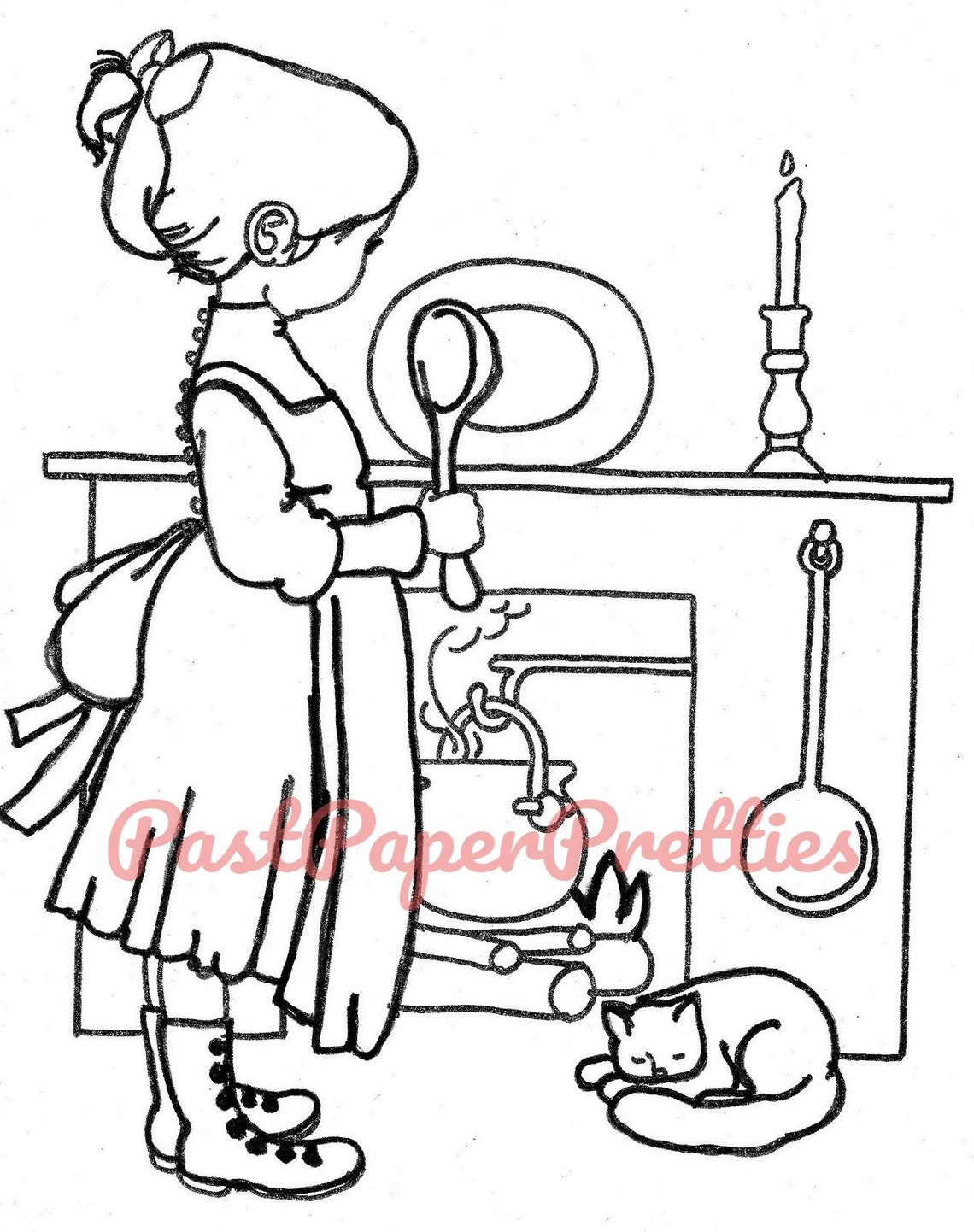 Vintage Printable Coloring Book Pages Holly Hobbie House of - Etsy