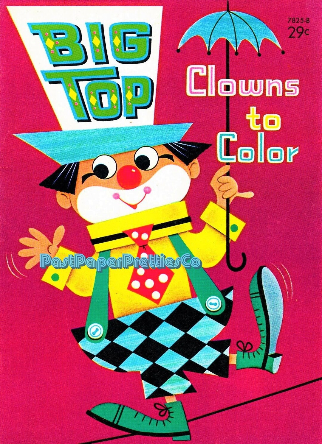 Vintage Printable Coloring Book Big Top Clowns to Color C. 1967 PDF ...