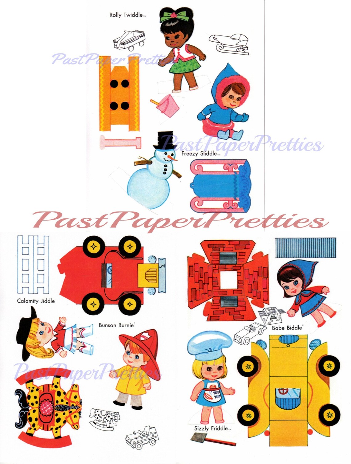 Vintage Paper Dolls Liddle Kiddles Press-out Book C. 1967 Printable PDF ...