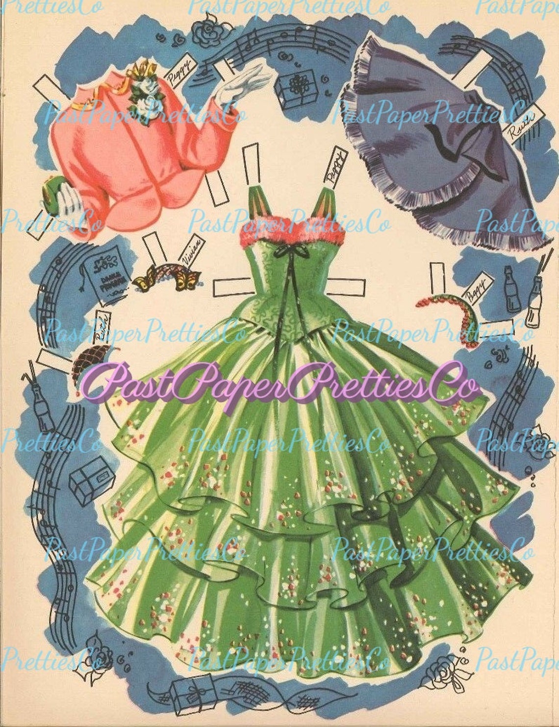 Vintage Paper Dolls the Three Cheers High School Dolls 1957 Printable ...