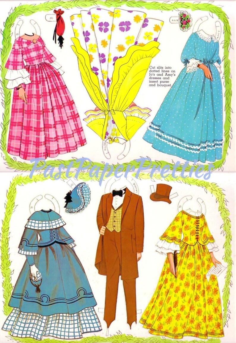 Vintage Paper Dolls Little Women Meg Amy Jo Beth Laurie C. - Etsy