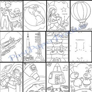 Vintage Coloring Pages Lots to Color Coloring Book C. 1963 Printable ...