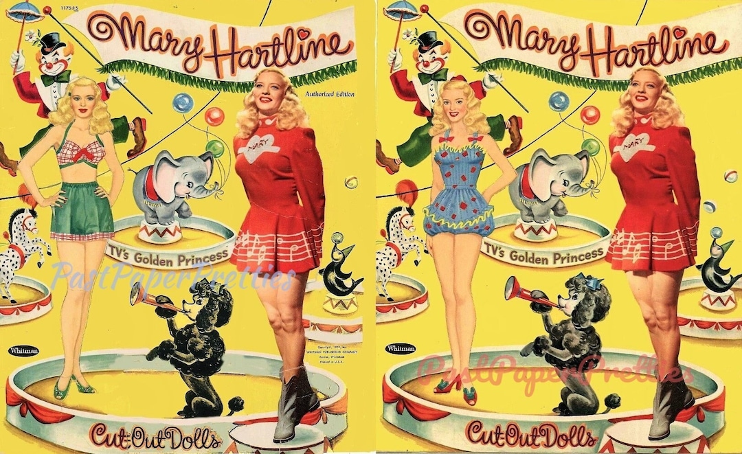 Vintage Paper Dolls Mary Hartline 1953 PDF Printable Instant Digital ...