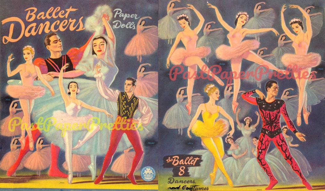 Vintage Paper Dolls Ballet Dancers C. 1947 Printable PDF Instant ...