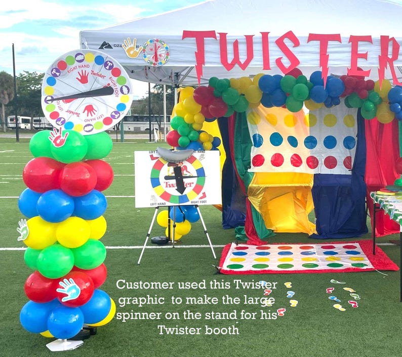 Vintage Printable Retro Twister Board Game Spinner 1966 PDF Instant ...