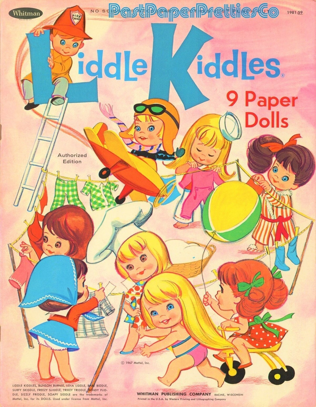 Vintage Liddle Kiddles 9 Paper Dolls Book 1967 Printable PDF Instant ...