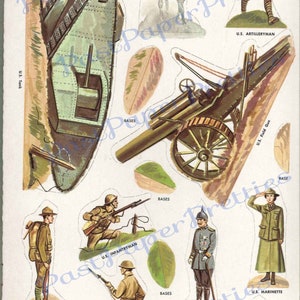 Vintage Paper Toy Soldiers 1957 Army Men Printable Instant Digital ...