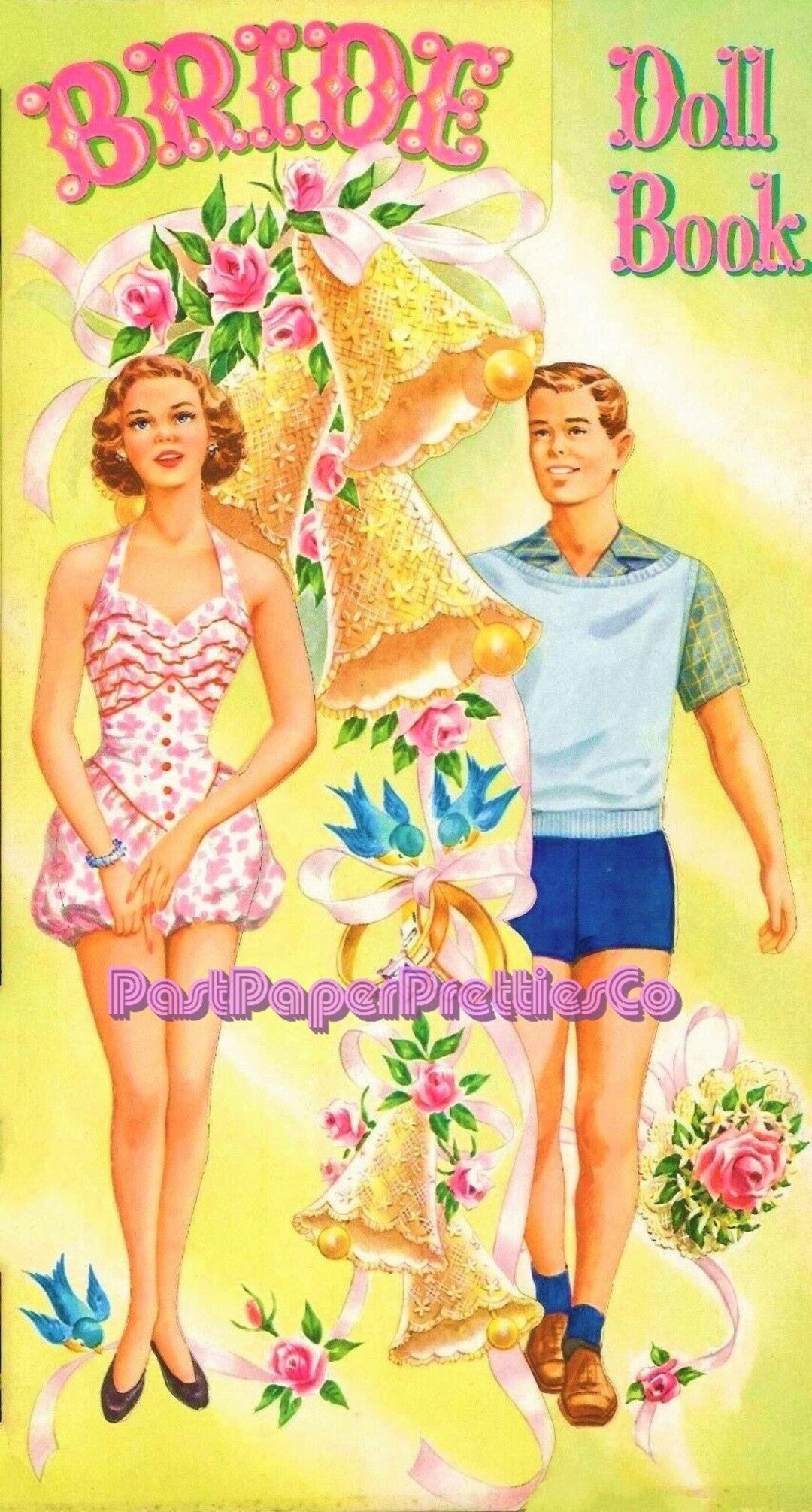 Vintage Paper Dolls Bride Doll Book C. 1953 Printable PDF Instant ...