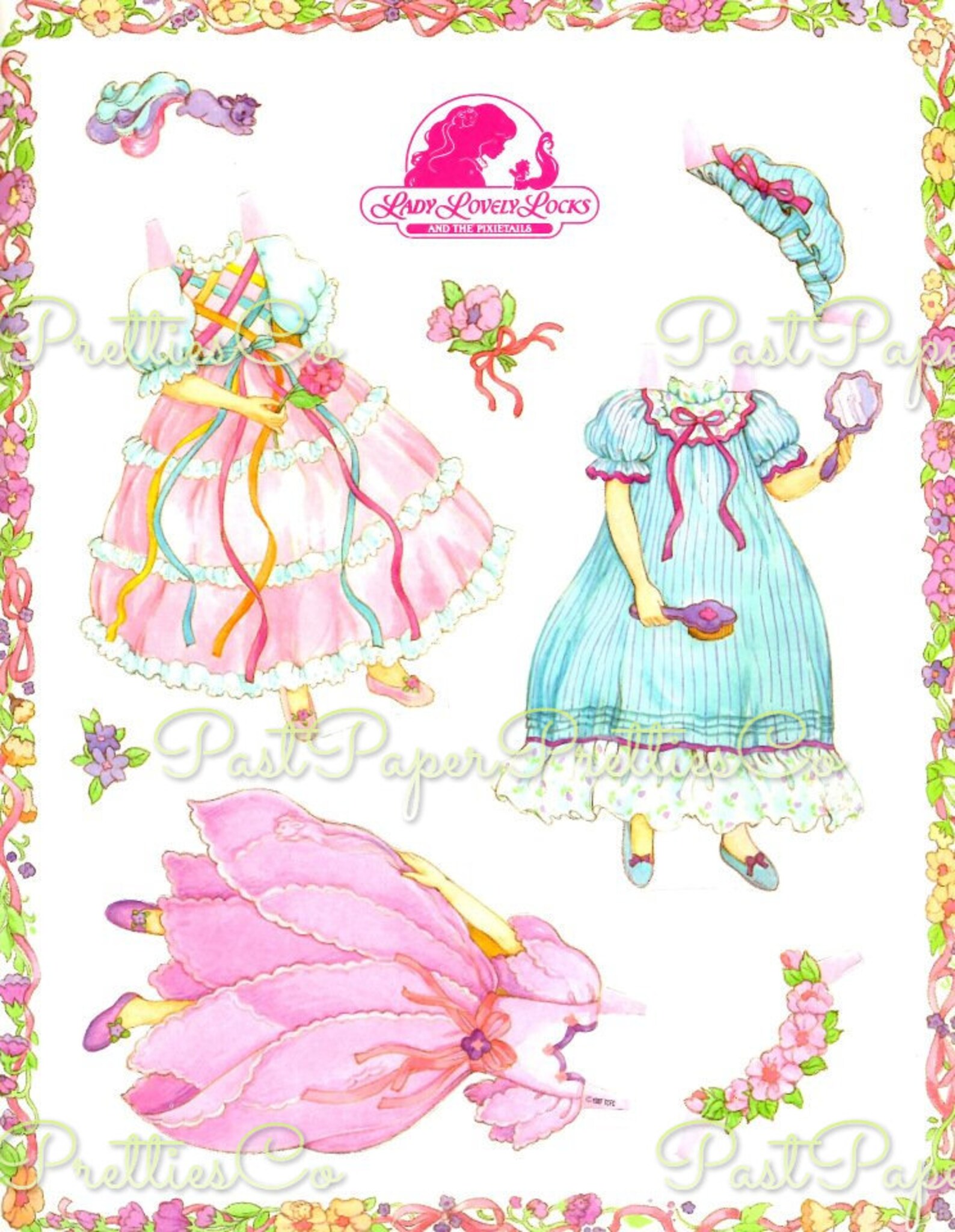 Vintage Paper Dolls Lovely Lady Locks and the Pixietails C. 1987 ...
