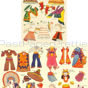 Vintage Paper Dolls Around the World Antique 1935 Printable ...