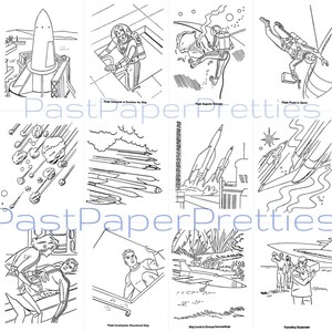 Vintage Printable Flash Gordon Coloring Book Pages 1958 Sci Fi ...