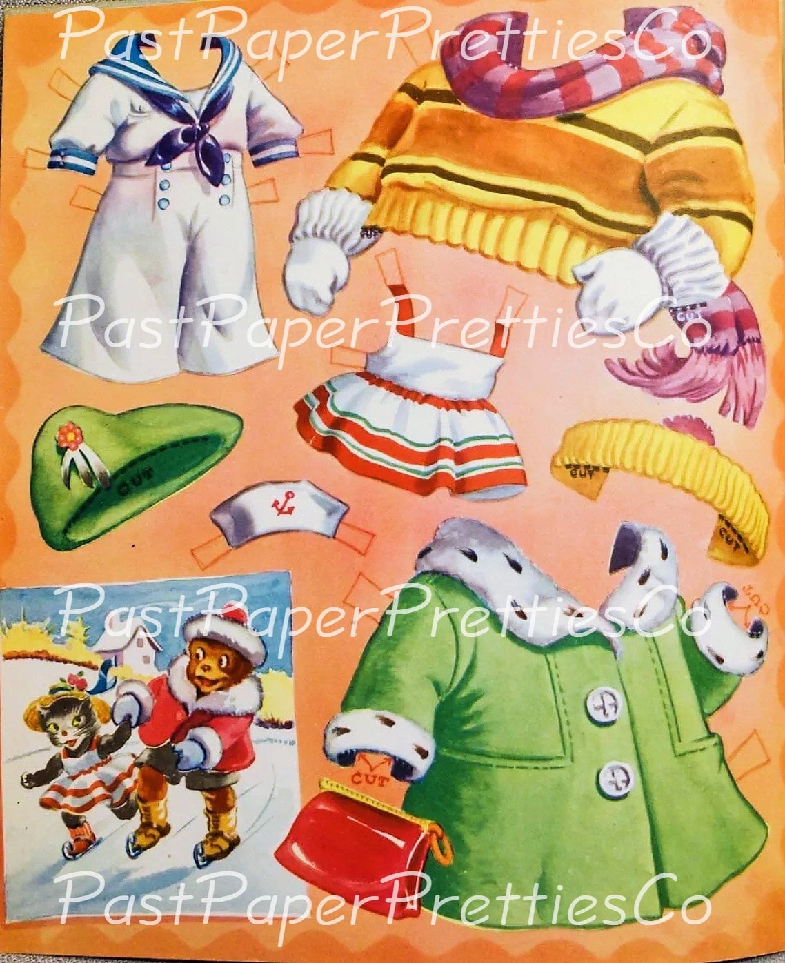 Vintage Animal Paper Dolls to Dress 1930s Printable PDF Instant Digital ...