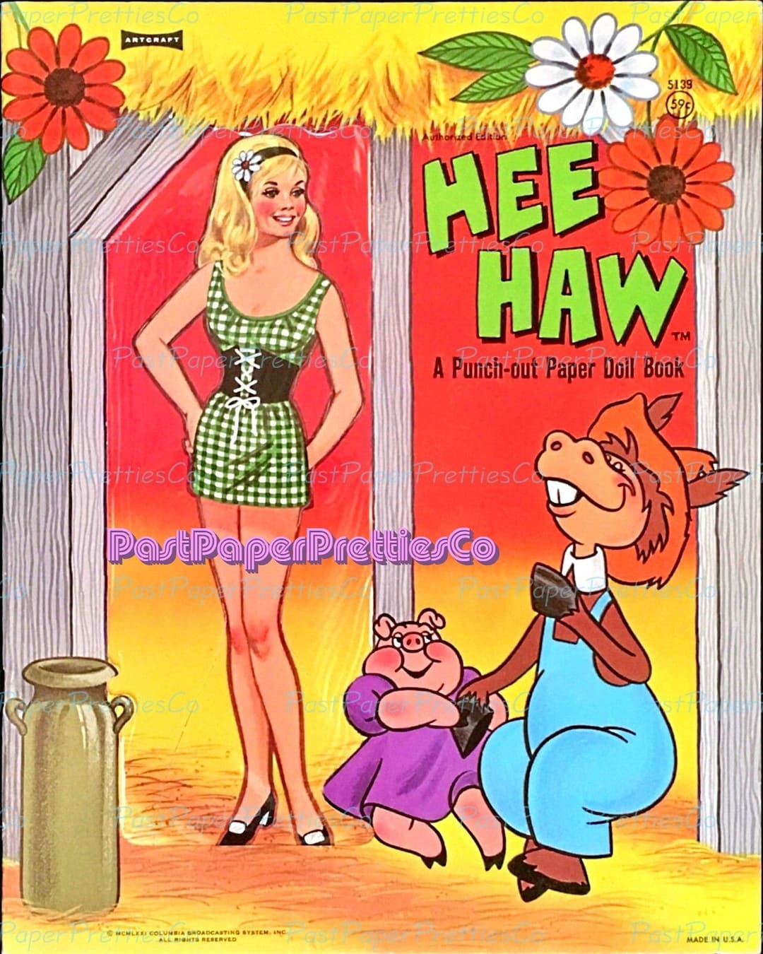 Vintage Paper Dolls Hee Haw Retro TV Show Printable PDF Instant Digital Download 1971 Funny ...