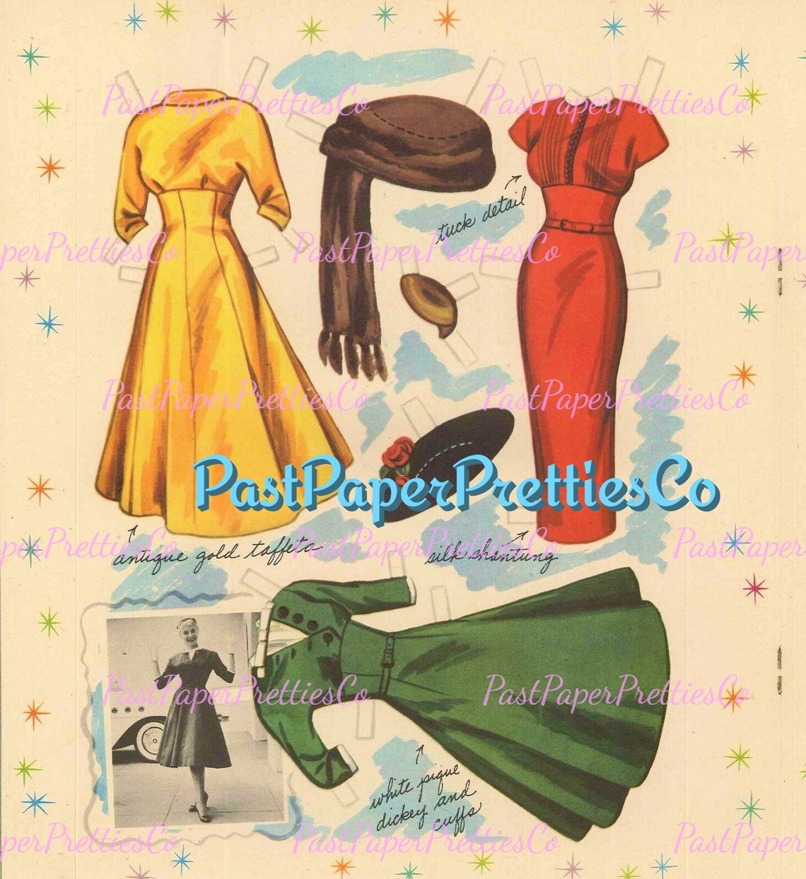 Vintage Movie Star Paper Dolls Janet Leigh Cut-out Dolls 1957 Printable ...