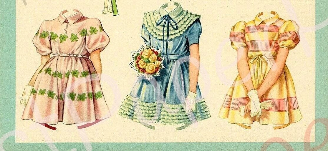 Vintage Italian Paper Dolls Little Catholic Girl First Communion C ...