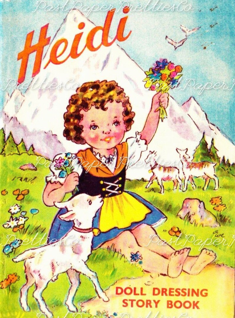Vintage Paper Dolls Heidi C. 1950s PDF Printable Instant - Etsy
