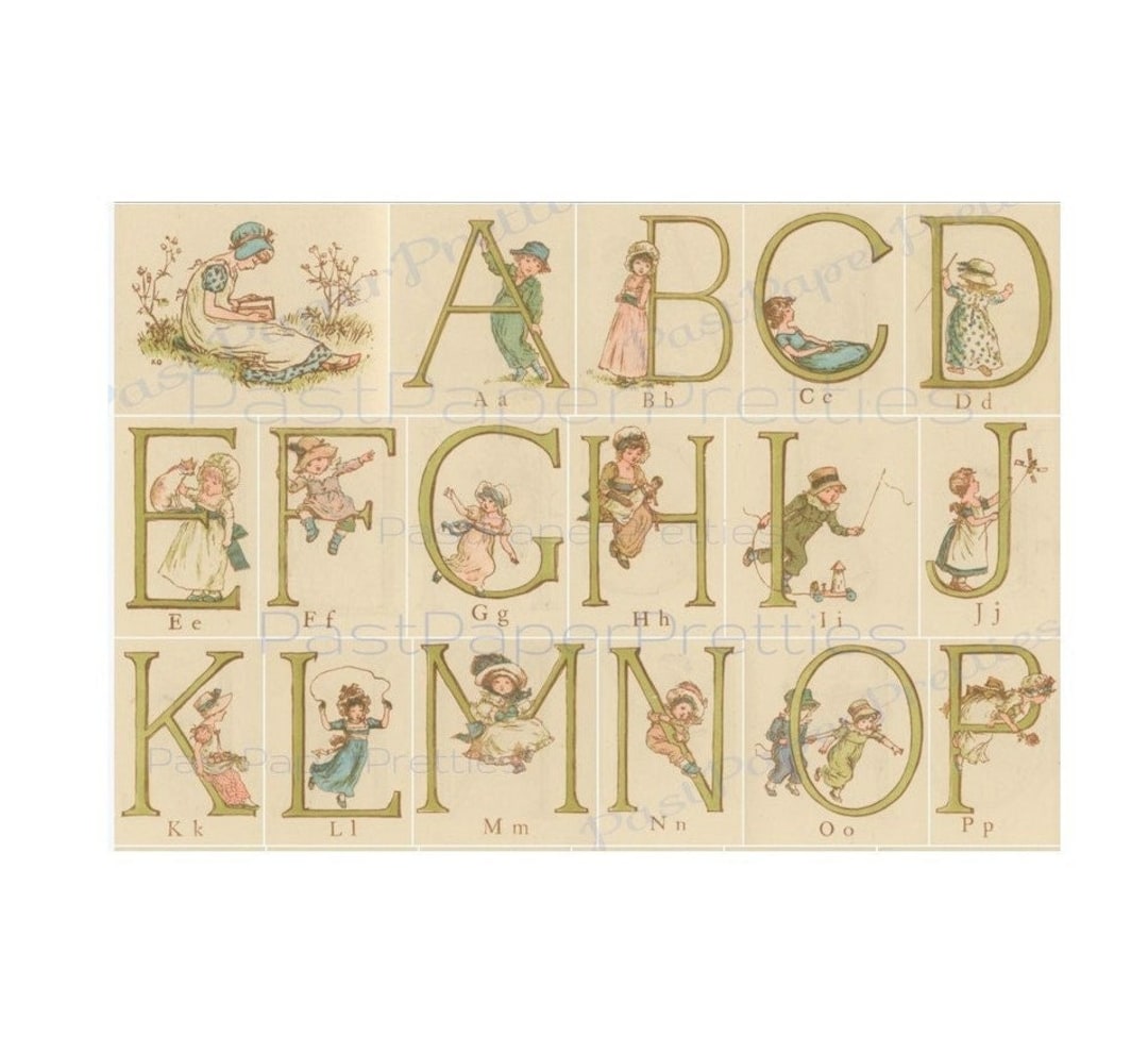 Vintage Antique Printable Victorian Children Abcs Alphabet Letters ...