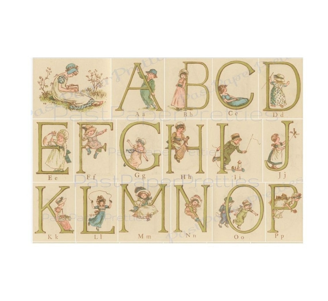 Vintage Antique Printable Victorian Children Abcs Alphabet - Etsy