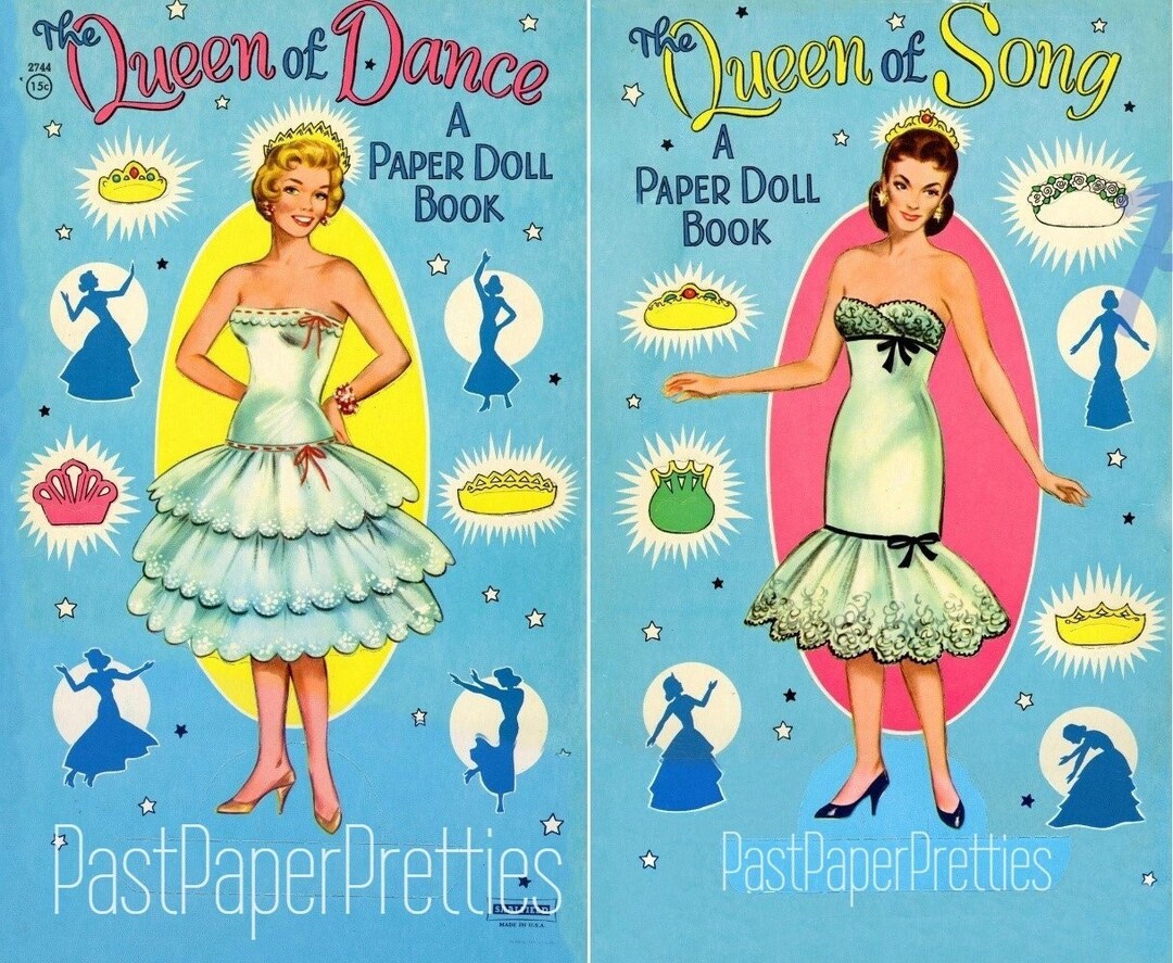 Vintage Paper Dolls the Queen of Dance the Queen of Song 1954 Printable ...