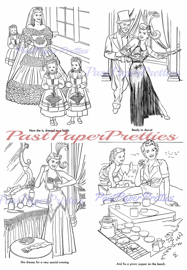 Vintage Printable Betty Grable Coloring Book Pages Movie Star - Etsy Canada
