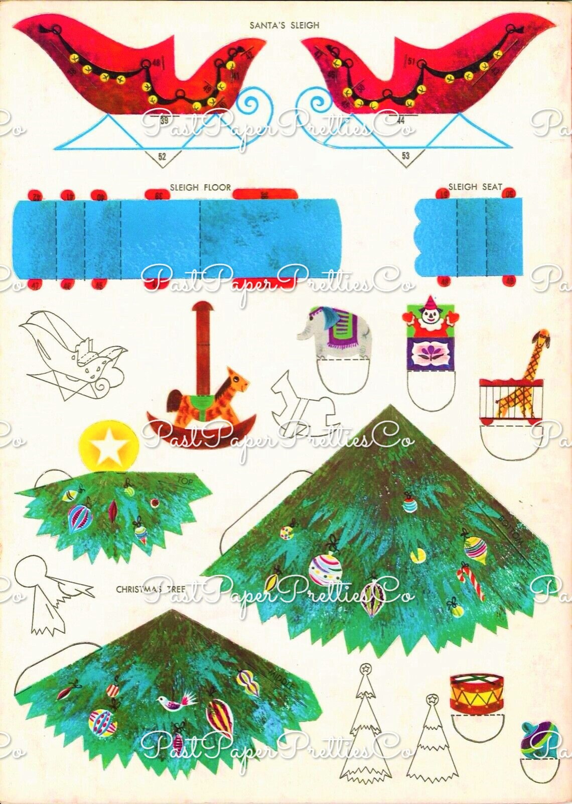 Vintage Printable the Night Before Christmas Playbook Playset Holiday ...