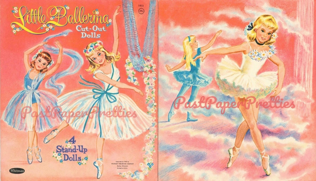 Vintage Paper Dolls Little Ballerina C. 1959 PDF Printable Instant ...
