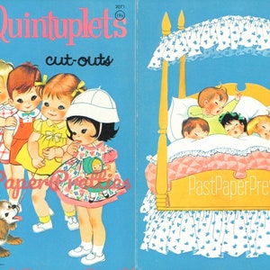 Vintage Paper Dolls Cute Quintuplets Cut-outs C. 1964 PDF - Etsy