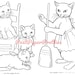 Vintage Printable Coloring Book the Three Little Kittens 1950s PDF ...