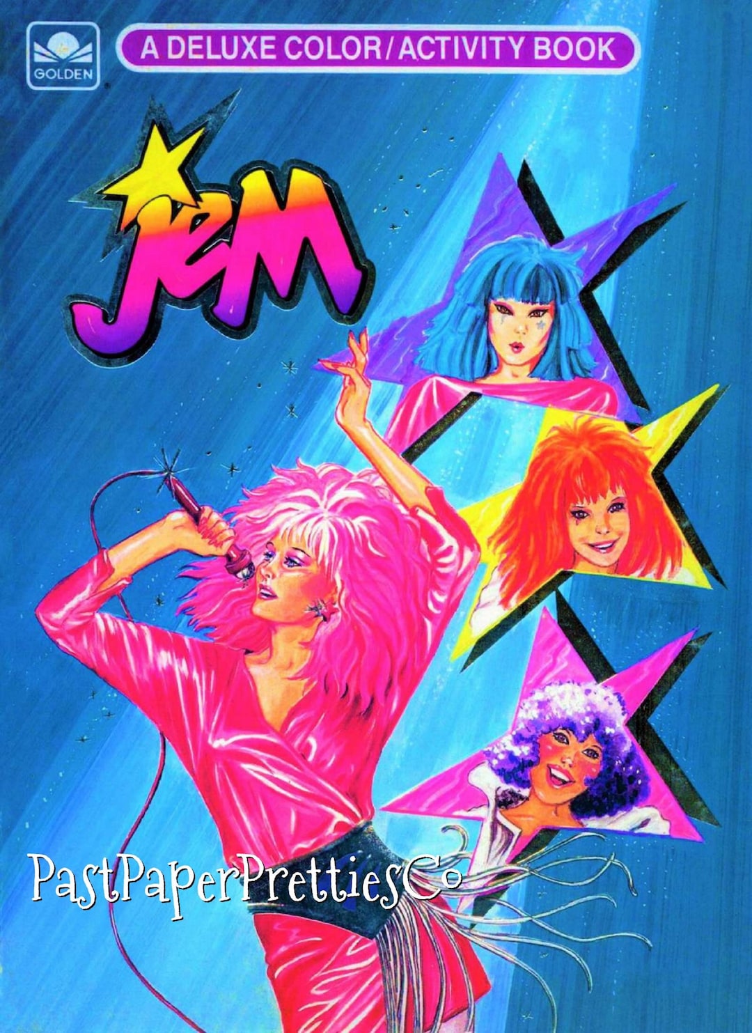 Vintage Jem and the Holograms Coloring Book 1986 Printable PDF Instant Digital Download Retro ...