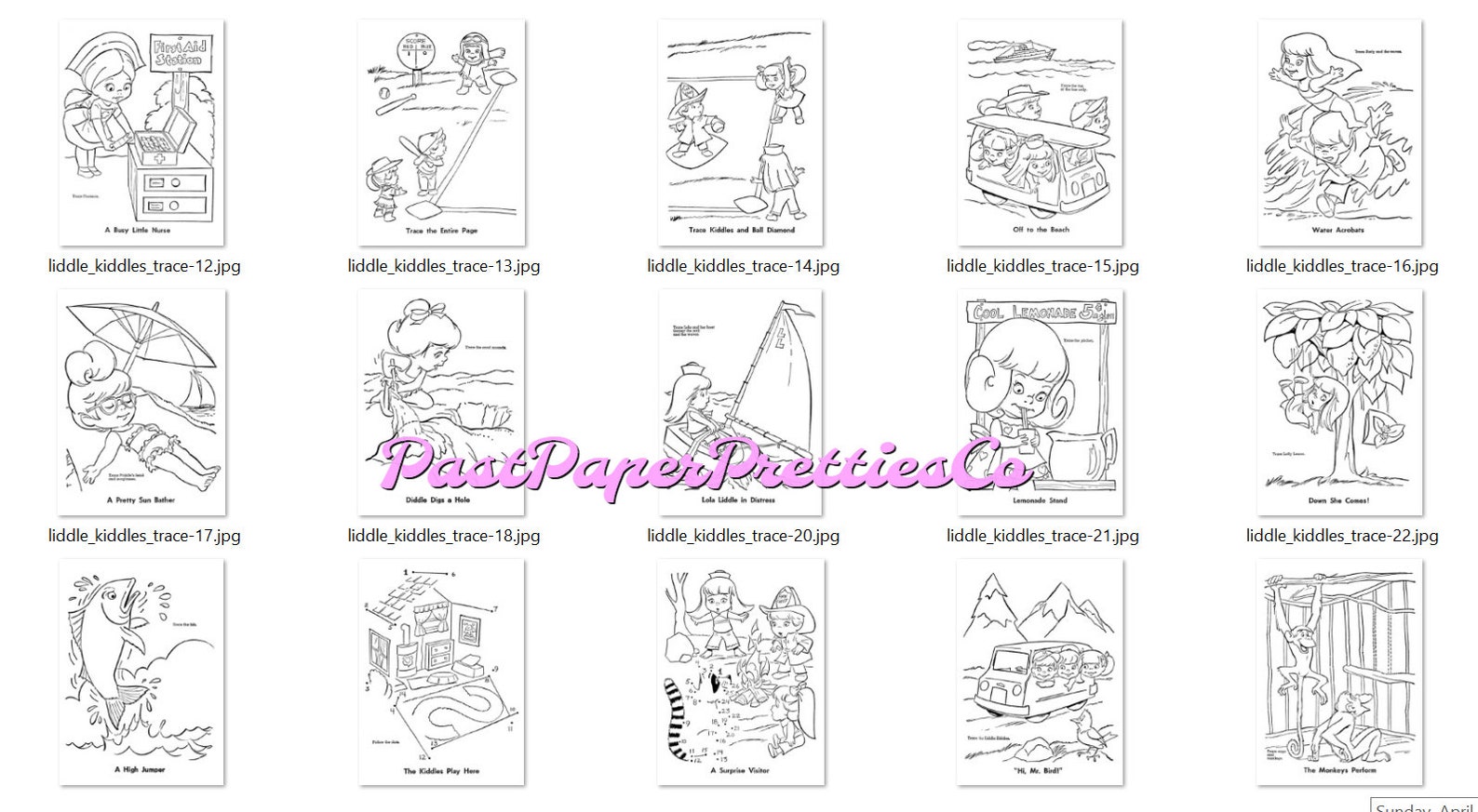Vintage Printable Coloring Book Liddle Kiddles Trace N Color 1967 PDF ...