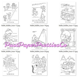 Vintage Printable Coloring Book Liddle Kiddles Trace N Color 1967 PDF ...