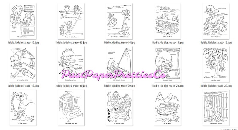 Vintage Printable Coloring Book Liddle Kiddles Trace N Color 1967 PDF ...