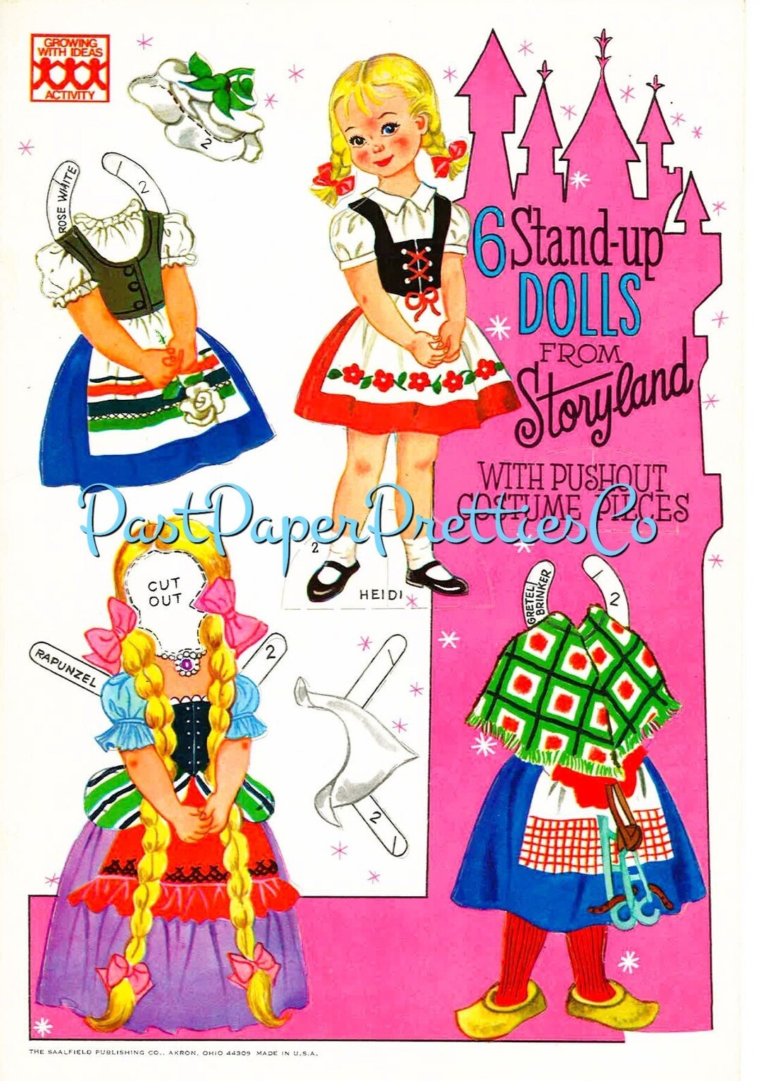 Vintage Paper Dolls 6 Stand-up Dolls From Storyland 1960s PDF Printable ...