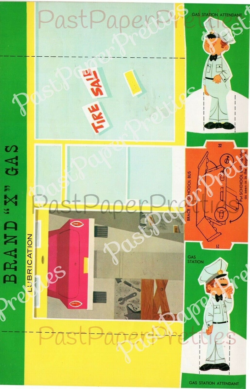 Vintage Printable Paper Trucks and Cars Punch Out Papercraft - Etsy