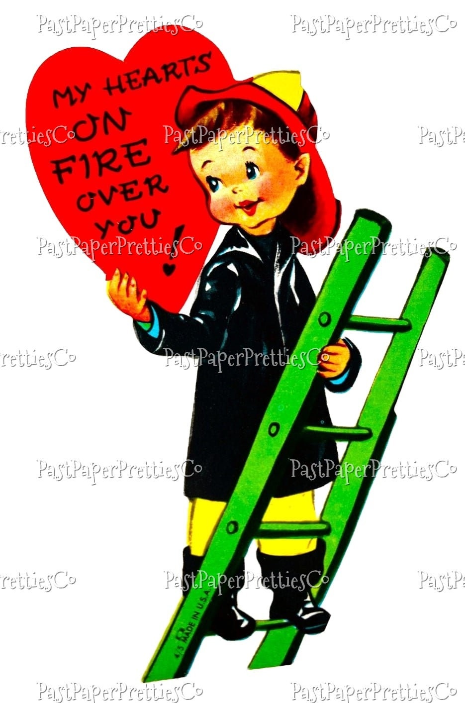 Vintage Firefighter Valentines Day Cards All Fireman Themed Collage ...
