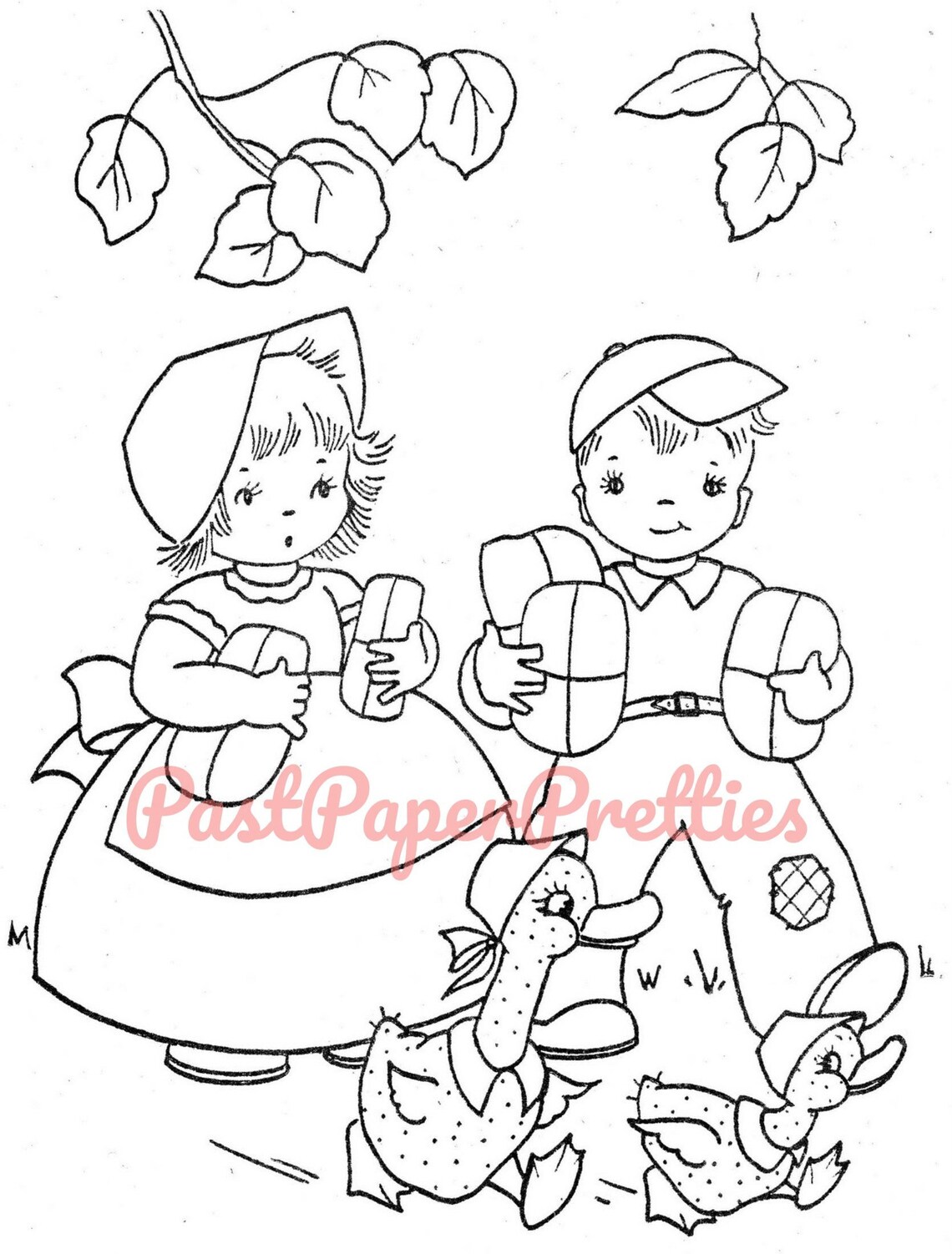 Vintage Printable Tippys Coloring Book C. 1950s PDF Instant Digital ...